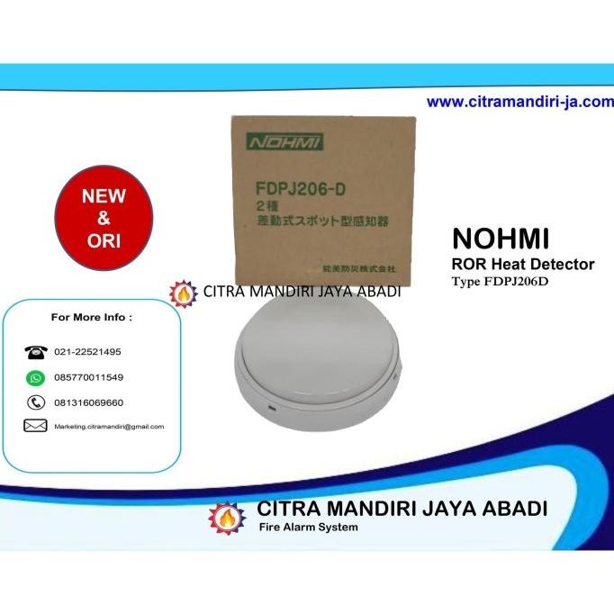 Jual RATE OF RISE HEAT DETECTOR NOHMI FDPJ206-D ORIGINAL DAN TERPERCAYA ...