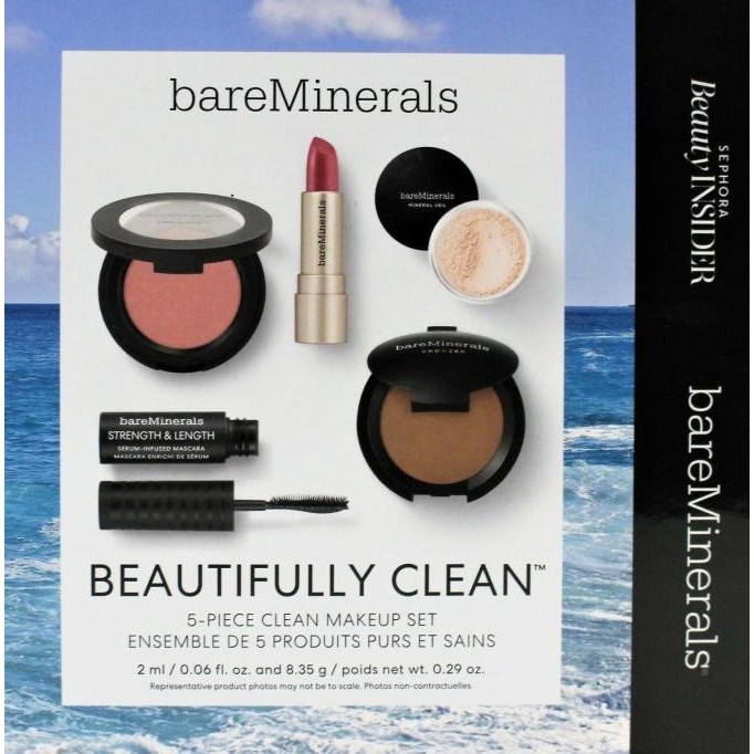 Jual bareMinerals Kit: lipstick mascara bronzer blush Mineral Veil ...