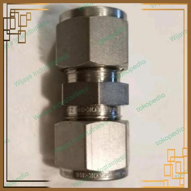 Jual [WDS] UNION CONNECTOR TUBE OD 1/2" INCH STAINLESS SS 316 UNION ...