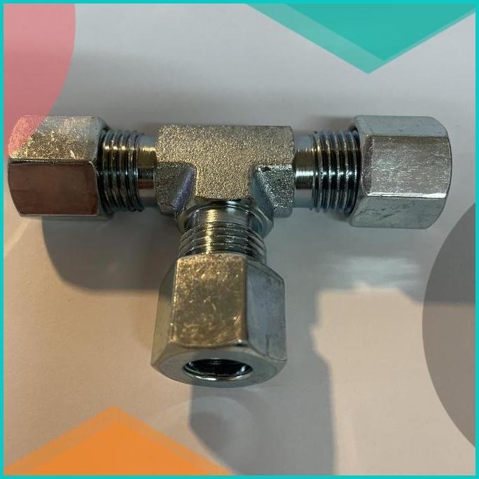 Jual Tee Union Connector 25 mm Besi Galvanis Konektor Tube Besi ...