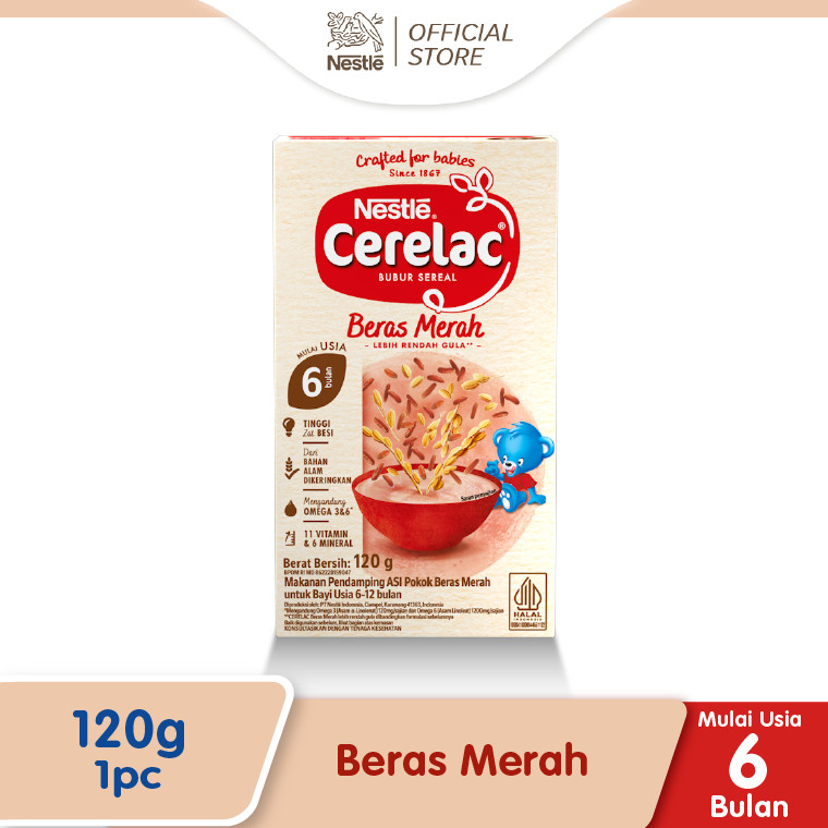 Jual Nestle Cerelac Bubur Bayi Instant Usia 6-24 Bulan Rasa Beras Merah ...