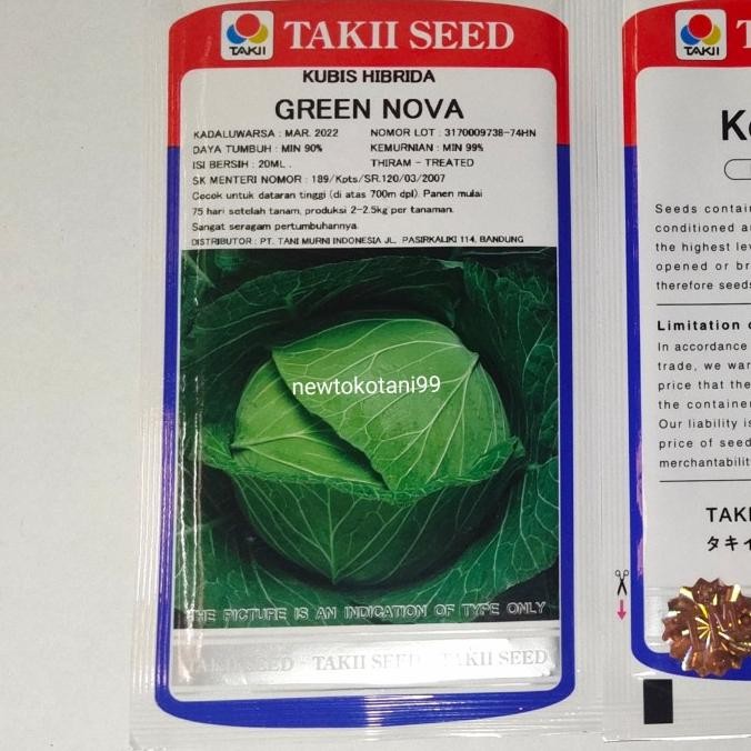 Jual TERMURAH - benih kol kubis hibrida GREEN NOVA 20 ML dari Takii seed | Shopee Indonesia