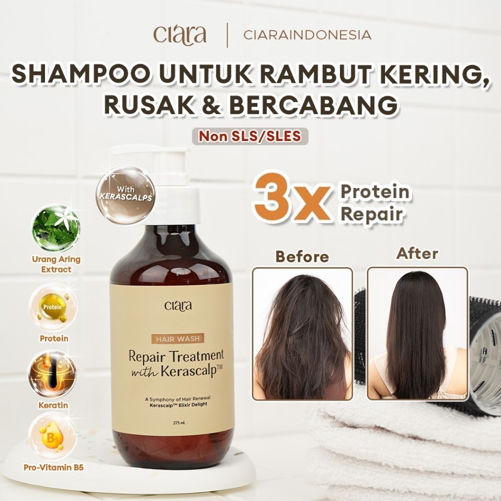 Jual Ciara Hair Wash Repair Treatment With Kerascalp Shampoo rambut ...