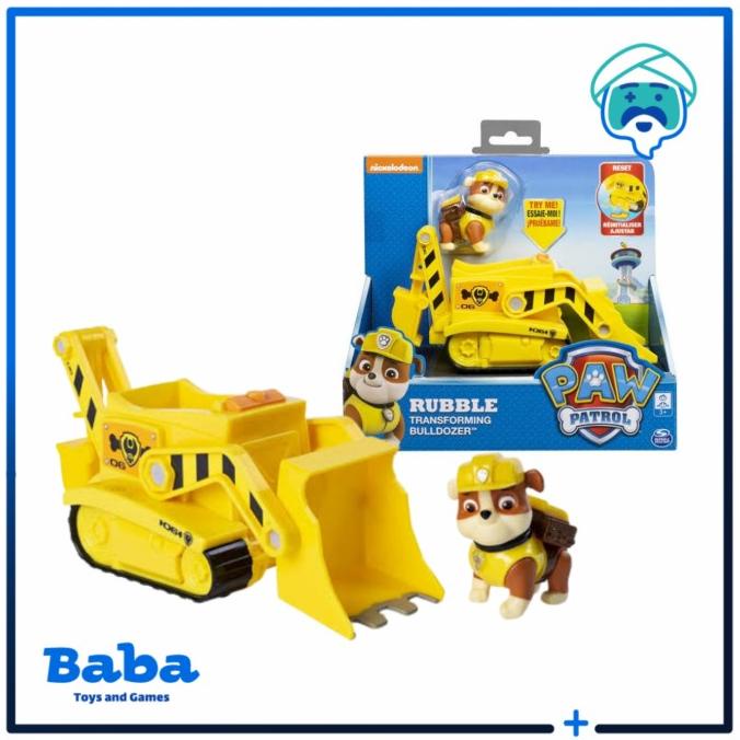 Jual SALE Paw Patrol Rubble's Rubble Transforming Bulldozer Figure Set ...