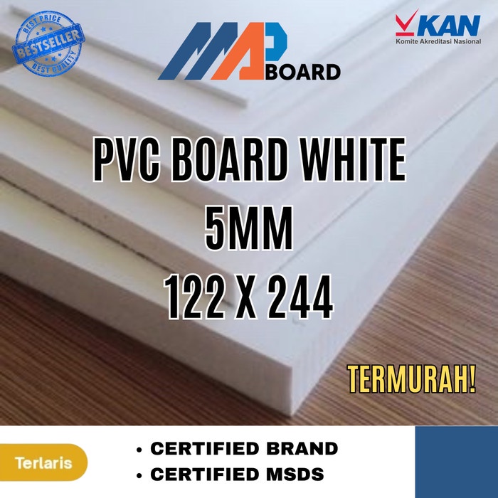 Jual PVC BOARD/ PVC FOAM BOARD 5MM UKURAN 122 X 244 CM (MAP BOARD ...