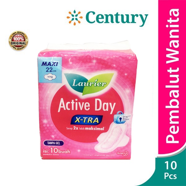 Jual Laurier Super Maxi Wing Active Day isi 10 / Pembalut / Menstruasi ...