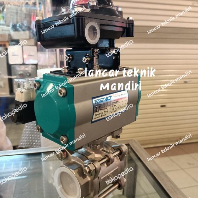 Jual Pneumatic Actuator Ball Valve 3Pc 2 Inch Plus Limit Switch Dan ...