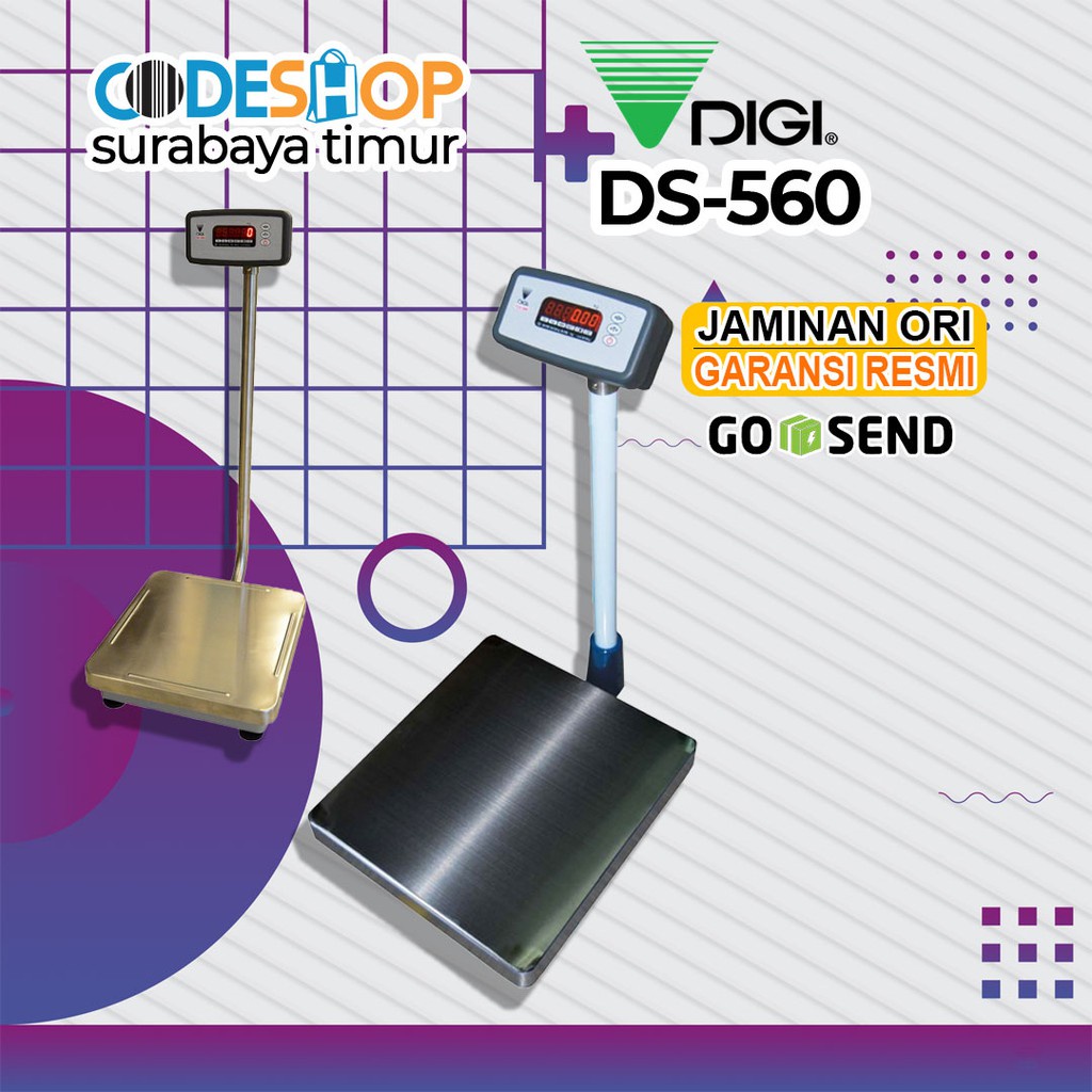 Jual TIMBANGAN DIGITAL 300 KG DIGI DS-560 SERIES EKSPEDISI | Shopee ...