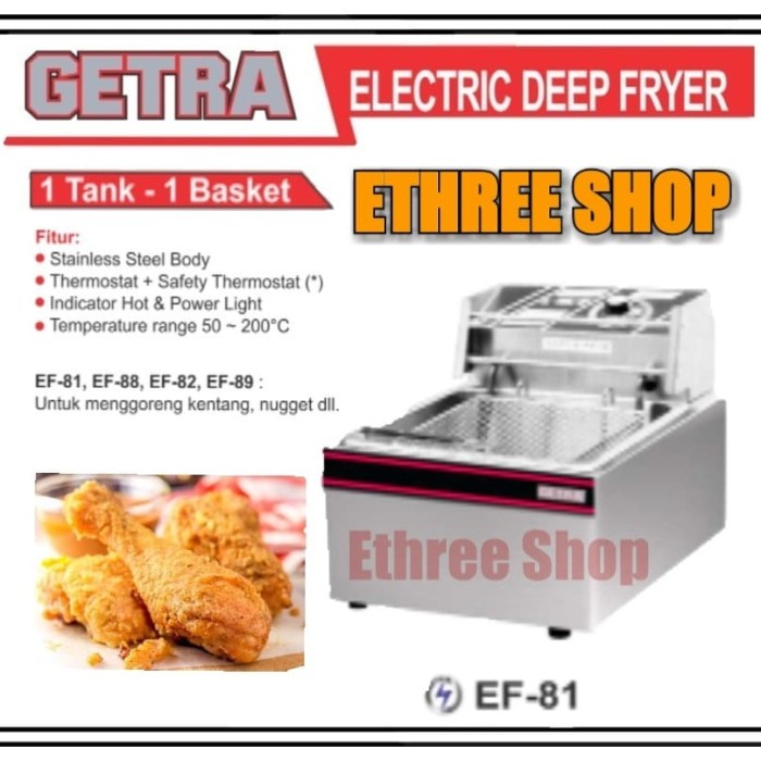 Jual Getra Electric Deep Fryer/Pengorengan Listrik/ Ef 81/ Murah ...