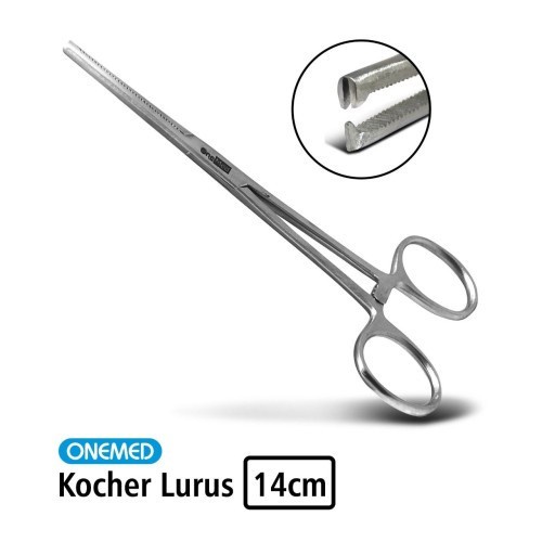Jual Kocher Lurus 14cm / Klem Koher Forceps Lurus / Klem Kocher 14cm ...