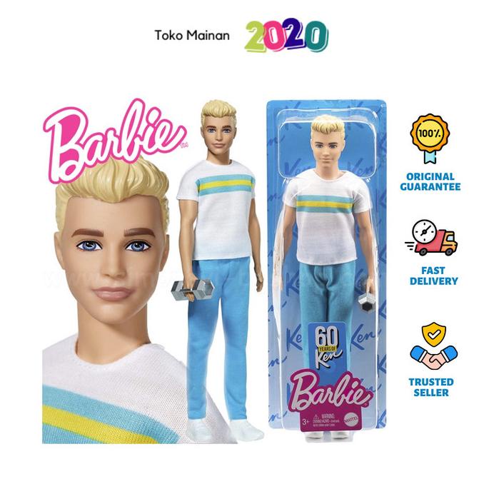 Jual Barbie Ken 60th Anniversary Throwback Workout - GRB41 | Shopee ...