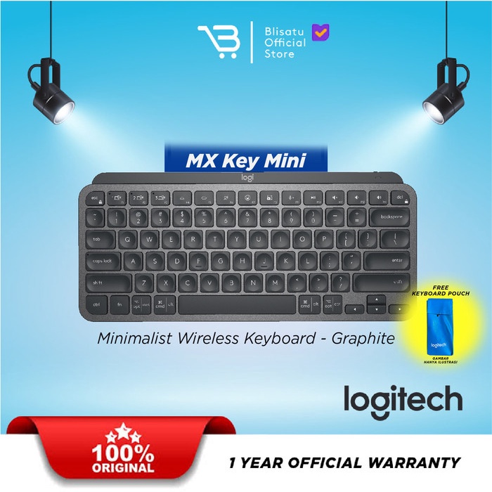 Jual Logitech MX Keys Mini Wireless Illuminated Keyboard - Graphite | Shopee Indonesia