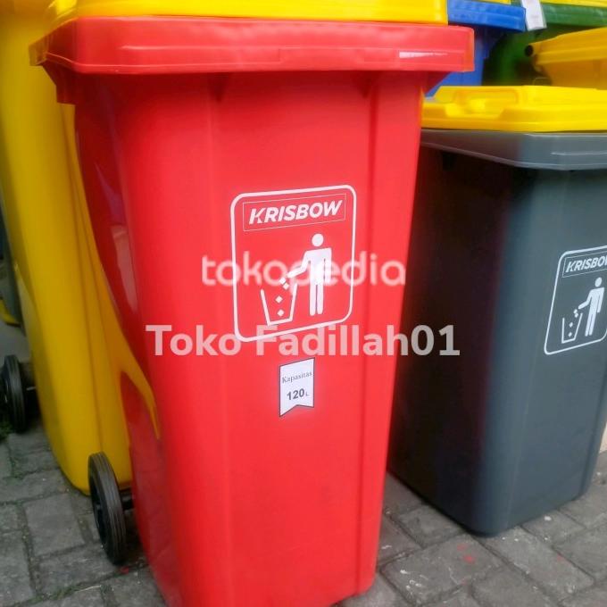 Jual Krisbow Tempat Sampah 120 Ltr Outdoor Dengan Roda / Tong Sampah ...