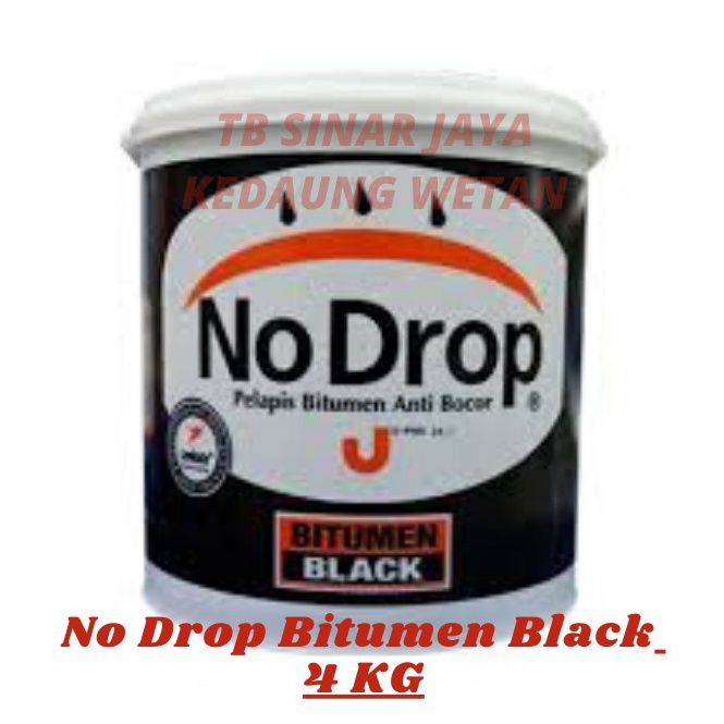 Jual TERBAIK No Drop Bitumen Black Galon 4 KG Cat Pelapis Bitumen Anti ...
