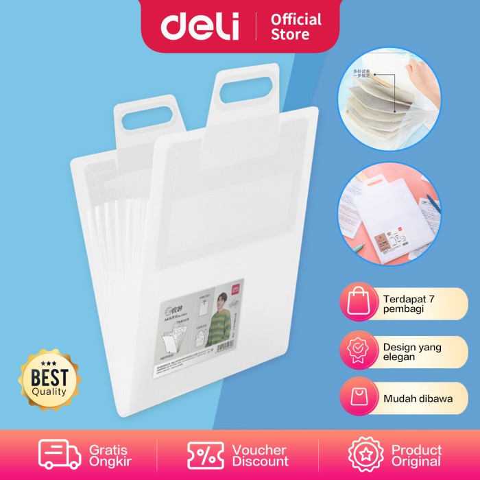 Jual DELI SCHOOL EXPANDING FILE / FOLDER MAP PENYIMPANAN 7 SEKAT 72601 ...
