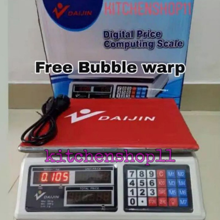 Jual Produk Timbangan meja digital DAIJIN 30kg / timbangan buah digital 30KG / timbangan laundry ...