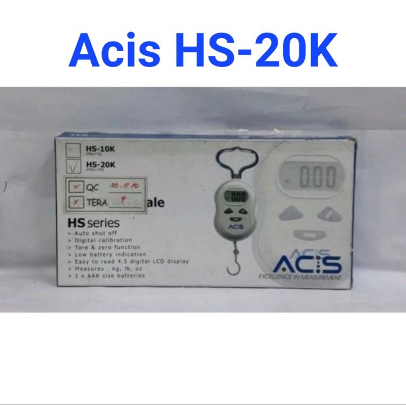 Jual ACIS HS 20K TIMBANGAN GANTUNG DIGITAL HANGING SCALE (20KG X 10GR ...