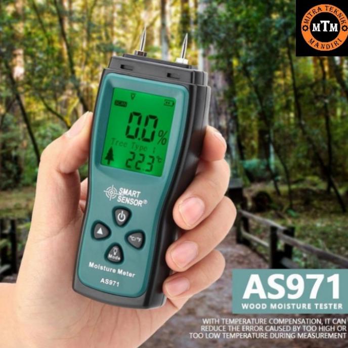 Jual ALAT UKUR WOOD MOISTURE METER KADAR AIR KAYU SMART SENSOR AS971 ...