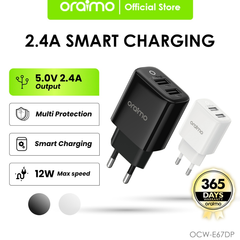 Jual `Rrg Oraimo Kepala Charger Single Port Fast Smart Charging Micro ...