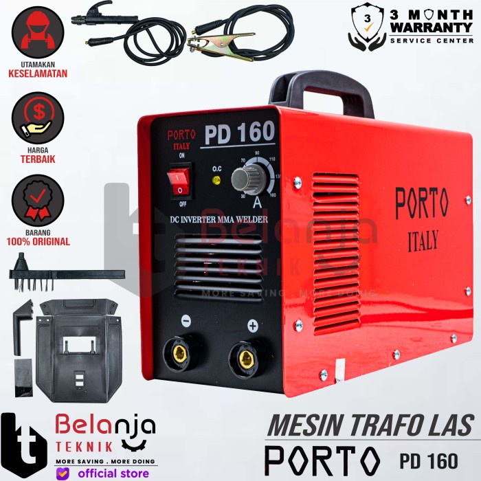 Jual Mesin Travo Las Porto PD 160 900 Watt Mesin Las Inverter Porto 160 ...