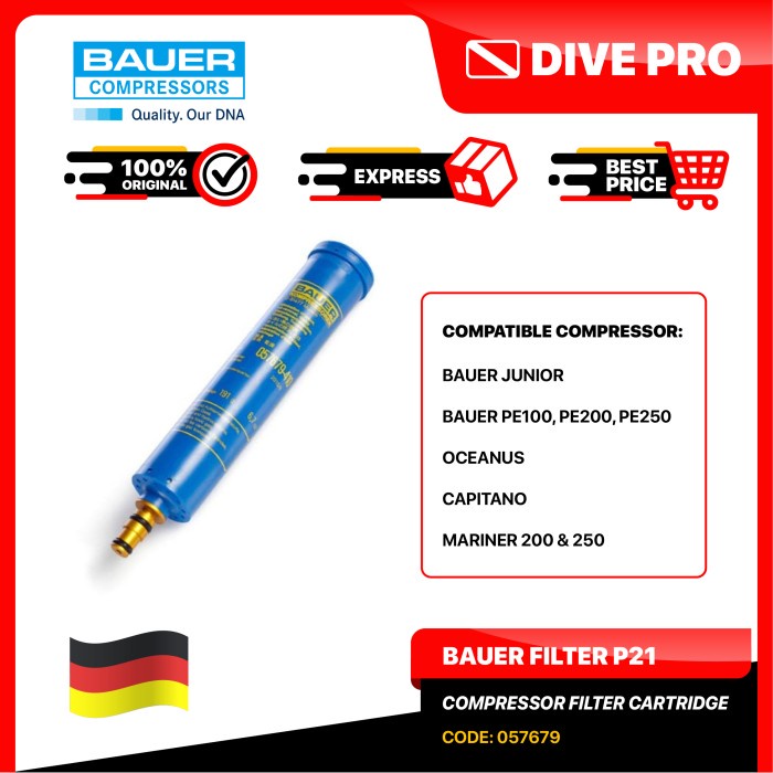 Jual Filter Cartridge Bauer 057679 - Filter Bauer P21 | Shopee Indonesia