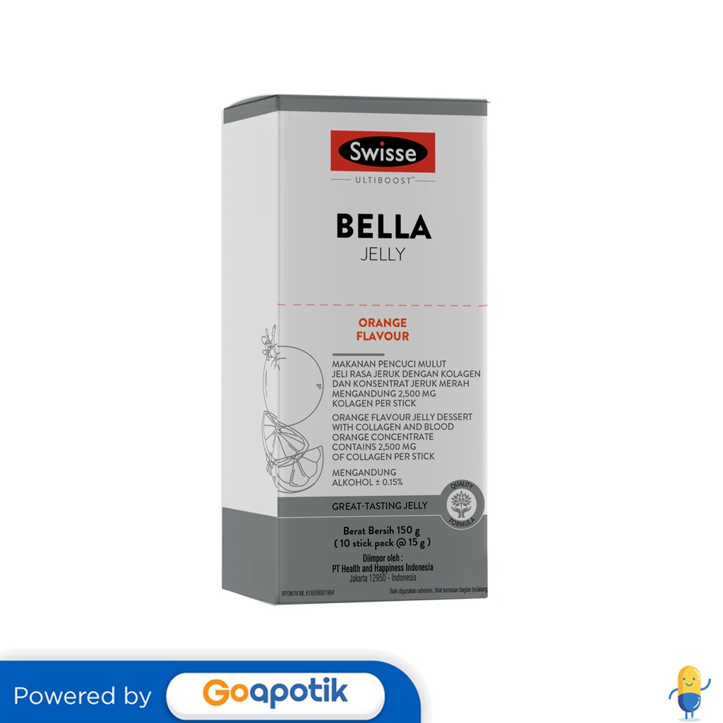 Jual SWISSE BELLA COLLAGEN JELLY 15 GRAM BOX 10 SACHET | Shopee Indonesia