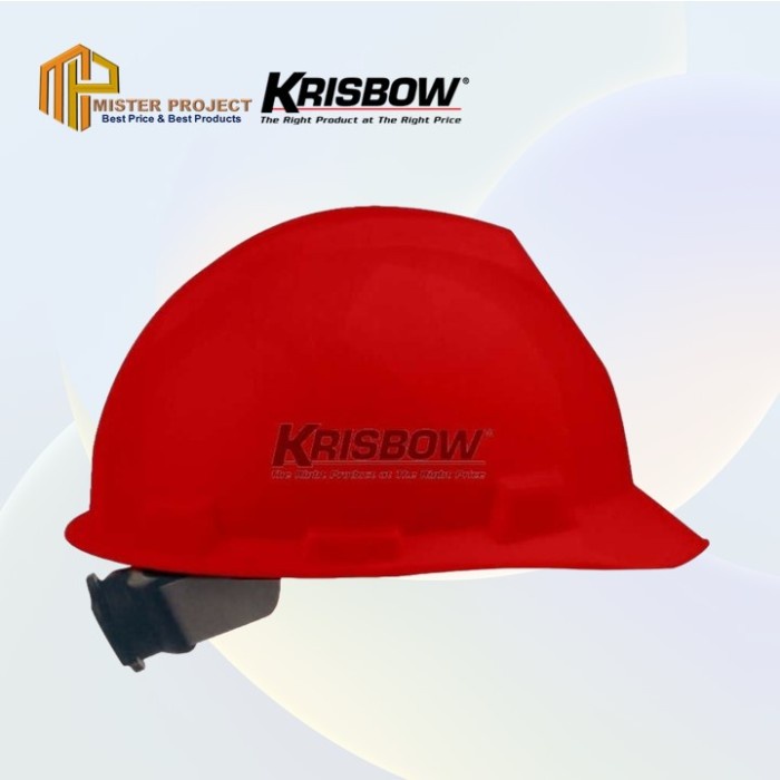 Jual Helm Safety Merah Krisbow/Helmet Front Brim Red/Helm Proyek ...