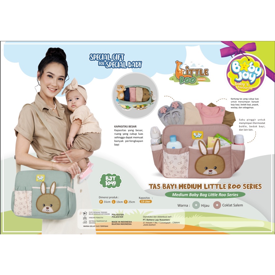 Jual V5G BABY JOY TAS BAYI MEDIUM LITTLE ROO SERIES - BJT1049 HF5 ...