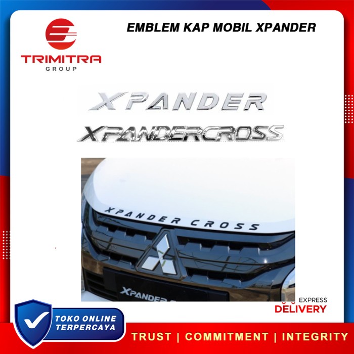 Jual Emblem Logo Tulisan HURUF XPANDER Engine Hood Di Kap Mesin OEM ...