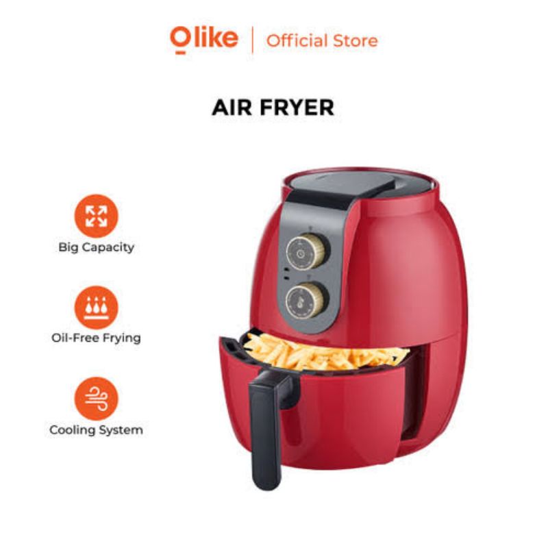 Jual Olike Air Fryer Maroon Kapasitas Besar Garansi Res 1 Tahun | Shopee Indonesia