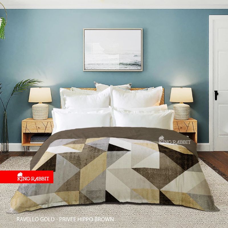 Jual King Rabbit Collagen Bed Cover Double Motif Ravello Gold | Shopee ...