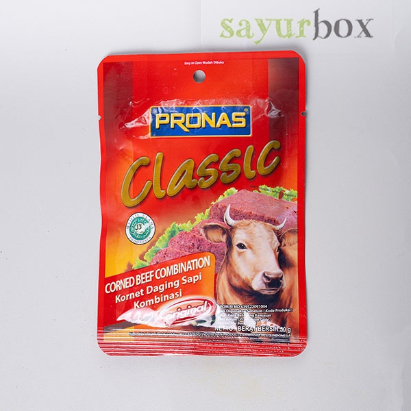 Jual Pronas Corned Beef Sachet 50 gram Sayurbox | Shopee Indonesia