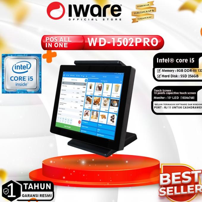 Jual Mesin Kasir All In One Pos Iware Wd-1502Pro Intel I5 Touchscreen | Shopee Indonesia