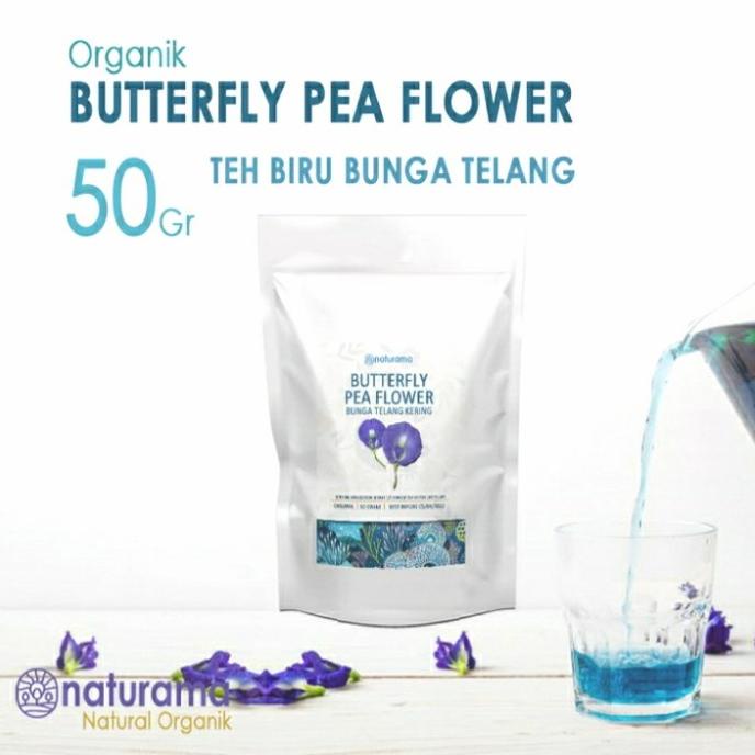 Jual BUNGA TELANG KERING ORGANIK 50 GRAM NATURAMA TEH BIRU PREMIUM ...
