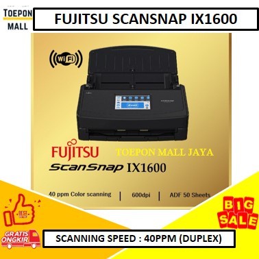 Jual FUJITSU ScanSnap iX1600 - Scanner IX 1600 Scand Snap - PRINTER ...