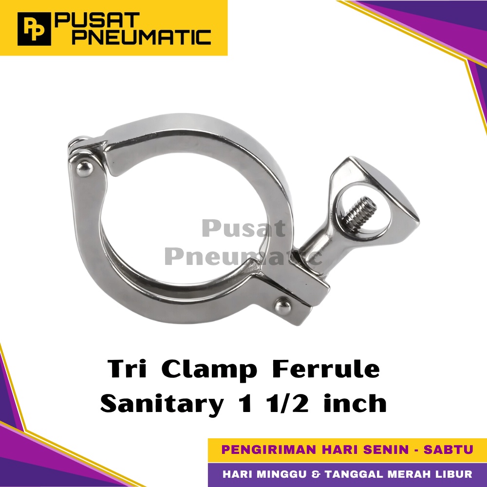 Jual 1 1/2" Tri Clamp Ferrule Sanitary Stainless Steel 304 1 1/2 inch ...