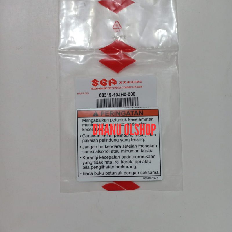 Jual stiker striping label warning perhatia satria fu 2tak hiu lumba ...