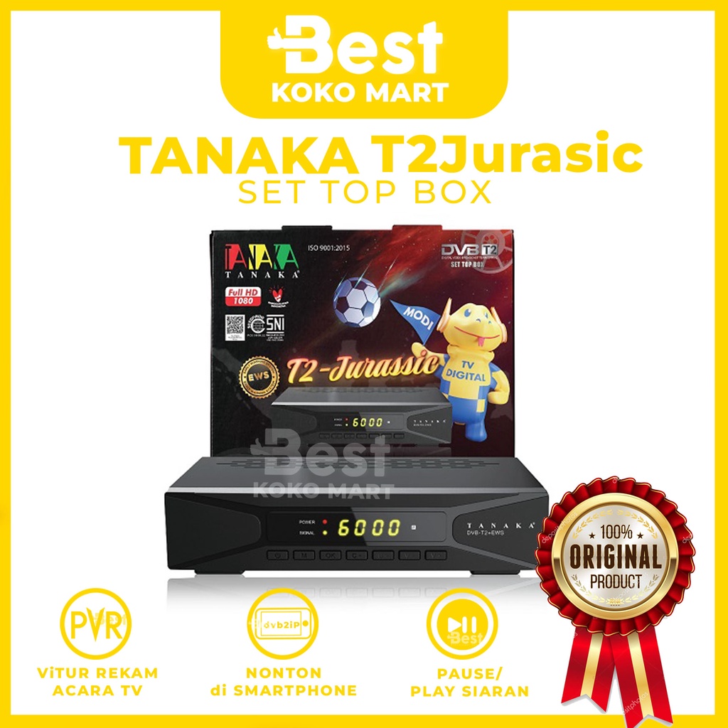 Jual STB Digital DVB T2 Tanaka Type T2 Jurassic(Set Top Box) | Shopee ...