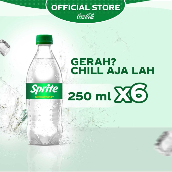 Jual Sprite Lemon Lime Minuman Soda - Botol 250ml - x6 Pcs | Shopee Indonesia