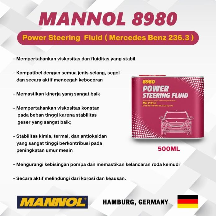 Jual Mannol Power Steering Fluid 500Ml | Shopee Indonesia