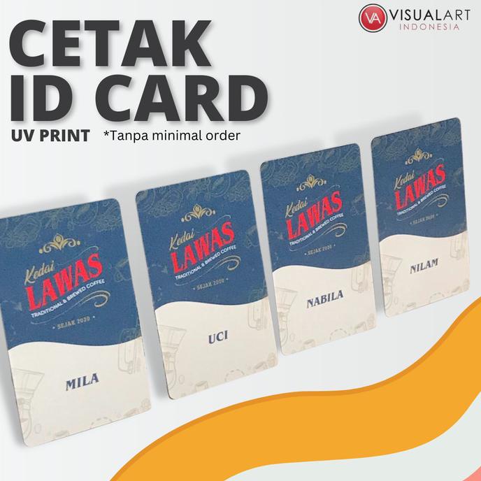 Jual *****] CETAK ID CARD CUSTOM UV PRINT / CETAK KARTU NAMA / NAME TAG | Shopee Indonesia