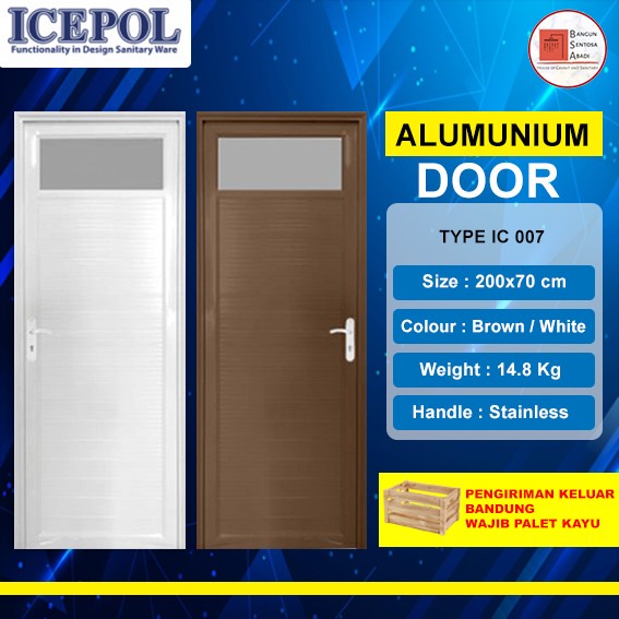 Jual Amaninaka Pintu Kamar Mandi Alumunium Putih Dengan Kaca Icepol ...