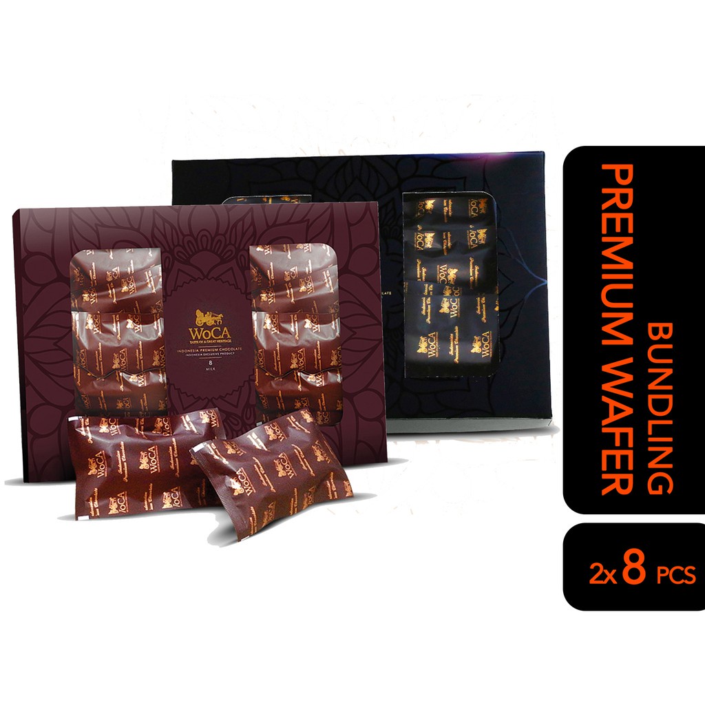 Jual WoCA Wafer Coklat Premium PAKET - Dark dan Milk Chocolate | Shopee ...