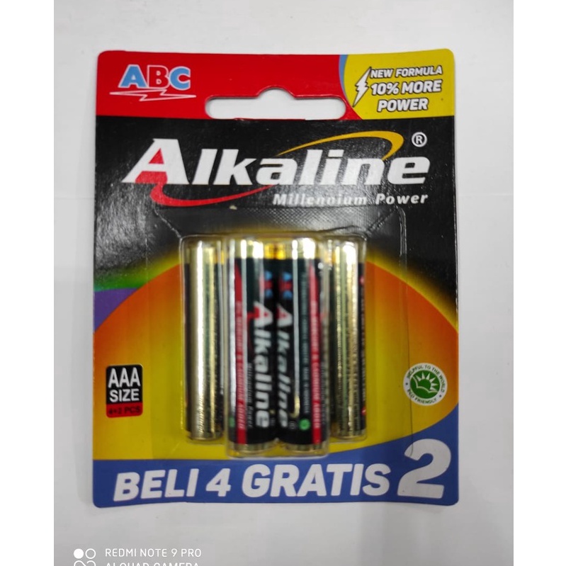 Jual TTCN6022 Baterai Alkaline ABC AAA 4+2 A3 Isi 6 pcs 08-2028 ...