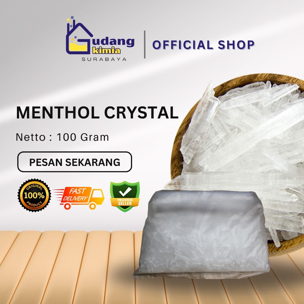 Jual Menthol Crystal / Menthol Kristal Food Grade 100 Gram | Shopee ...