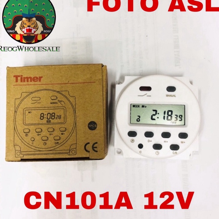 Jual Stok terbaru TIMER DIGITAL 12V DC 16A PROGRAMABLE SWITCH AUTO ON ...