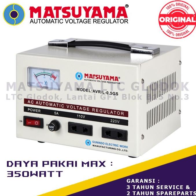 Jual Stabilizer Listrik Stavolt Voltage Regulator Matsuyama 500 Watt ...