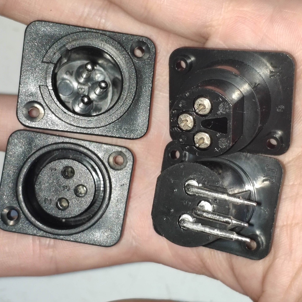 Jual JACK SOCKET CANON 3P BODY PLASTIK TEMPEL XLR PVC LURUS DAN TEKUK ...