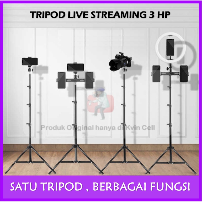 Jual Tripod Hp Bluetooth Remote Ring Light 2 Meter Live Stream ...