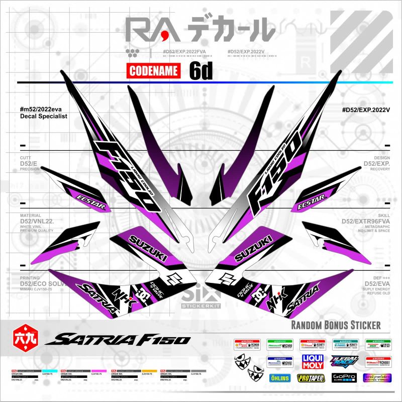Jual STICKER SUZUKI SATRIA F150 FACELIFT EDISI TRIBAL | Shopee Indonesia